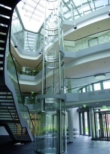 Circular Glass Lifts made by GBH Design in Germany