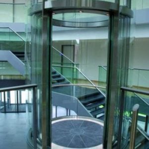 Circular Glass Lifts made by GBH Design in Germany