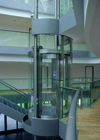 Circular Glass Lifts made by GBH Design in Germany